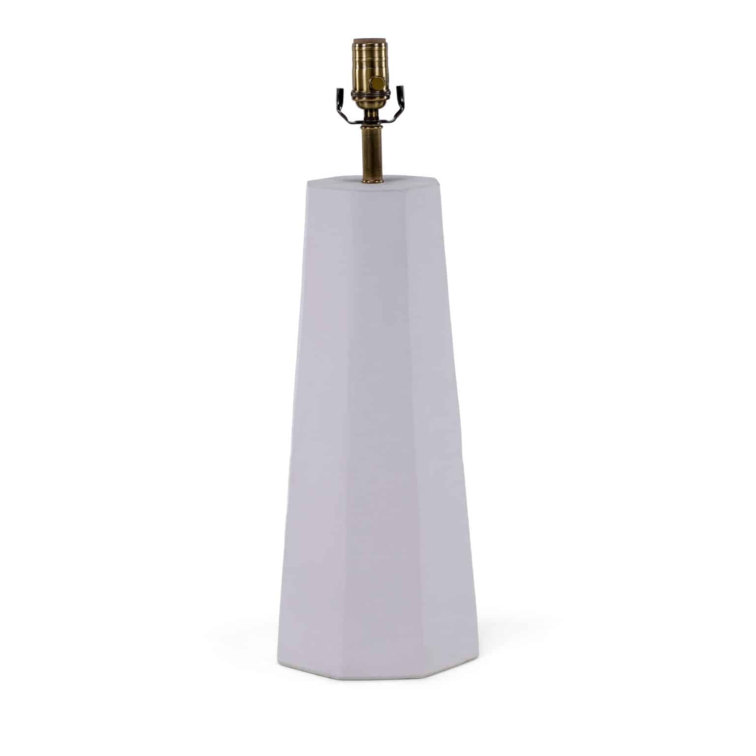 Tall Geometric-Shaped White Plaster Lamp | Skelton Culver Stefflen